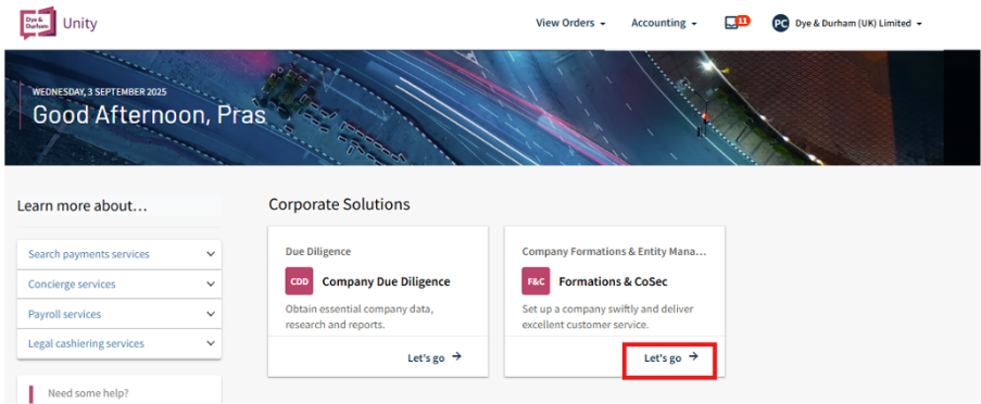 How can I incorporate a company via Dye & Durham? – Dye & Durham UK